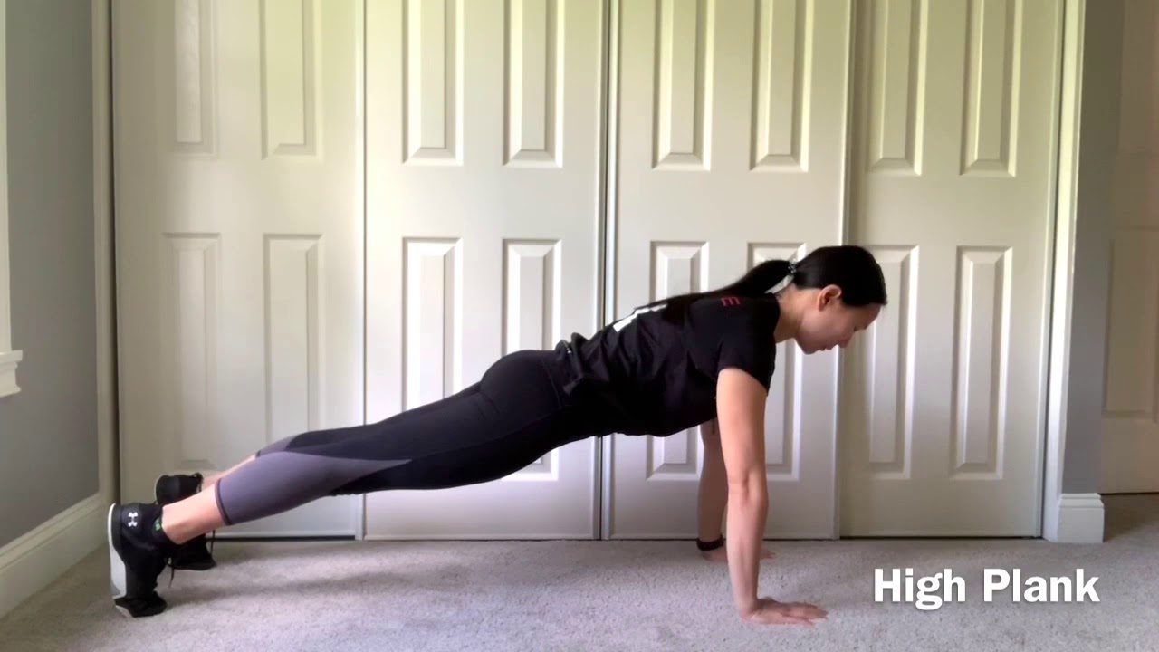 Low and High Plank - YouTube