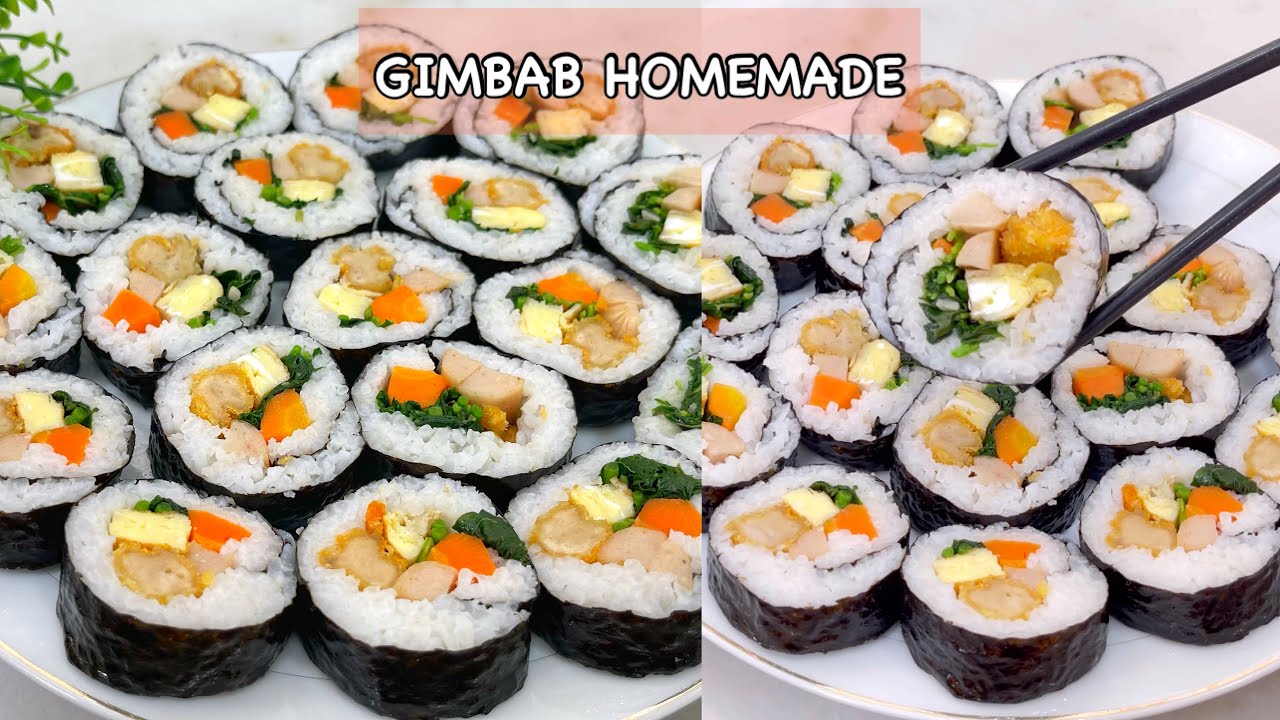 IDE BEKAL ANAK !! RESEP GIMBAB HOMEMADE SUPER DUPER ENAK DAN GAMPANG ...