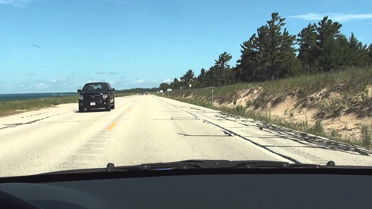 Driving west on US route2 Northern Michigan - YouTube