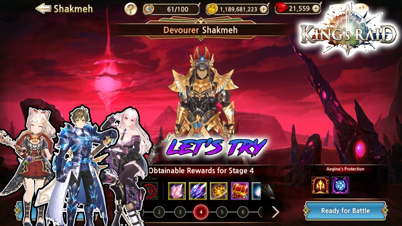 King's Raid Shakmeh Stage 4 with Kasel, Pansirone, and Requina - YouTube