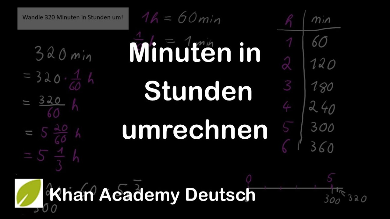 Minuten In Stunden Umrechnen Messung Und Daten 5 Klasse