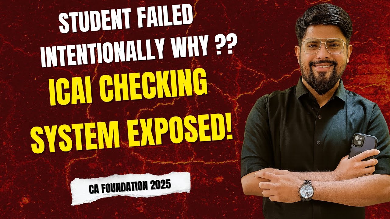 proof- Why ICAI ? Student Failed Intentionally I CA Foundation I ICAI I ...