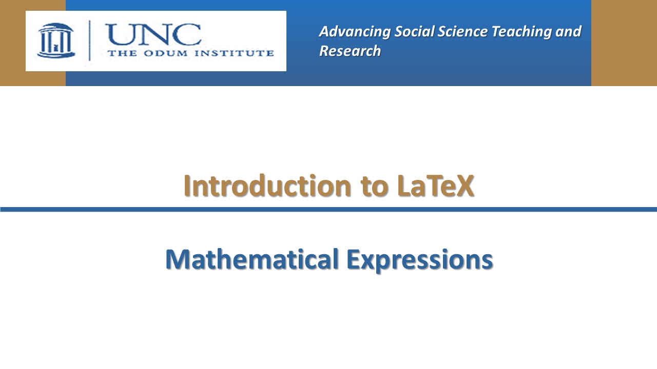 Introduction To Latex: Mathematical Expressions - Youtube