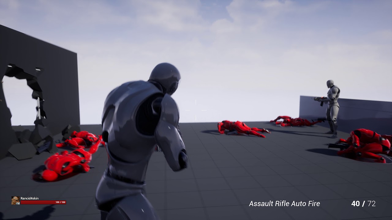 UE4 replicated floating damage text, enemy hp, and destructibles - YouTube