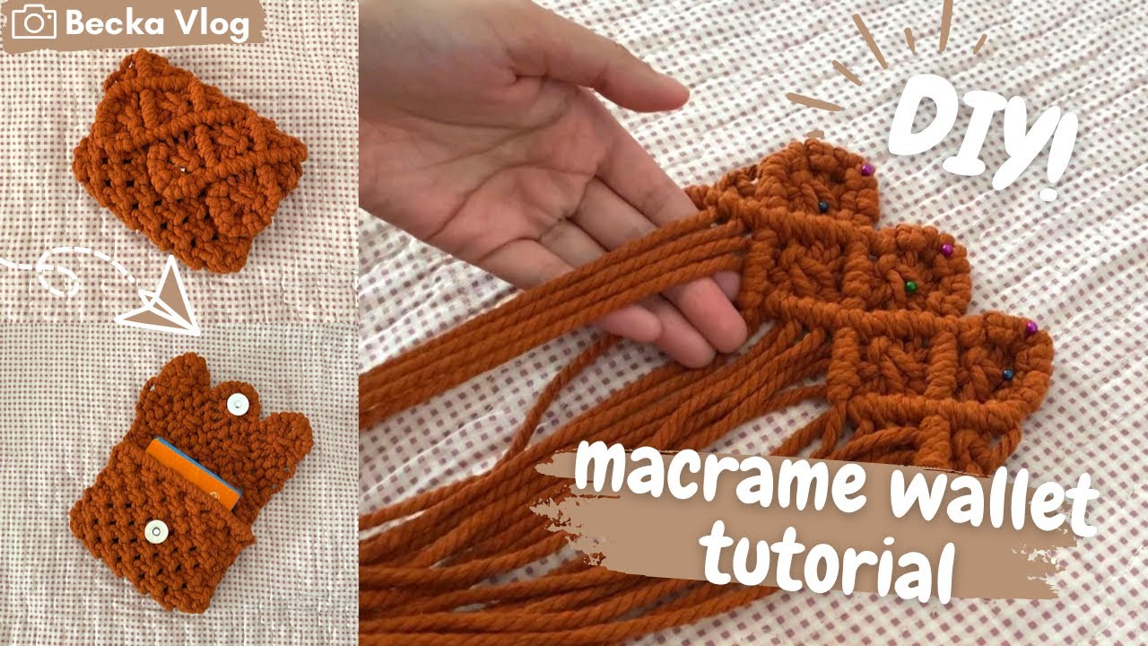 DIY: macrame wallet tutorial 👛 dompet macrame - YouTube