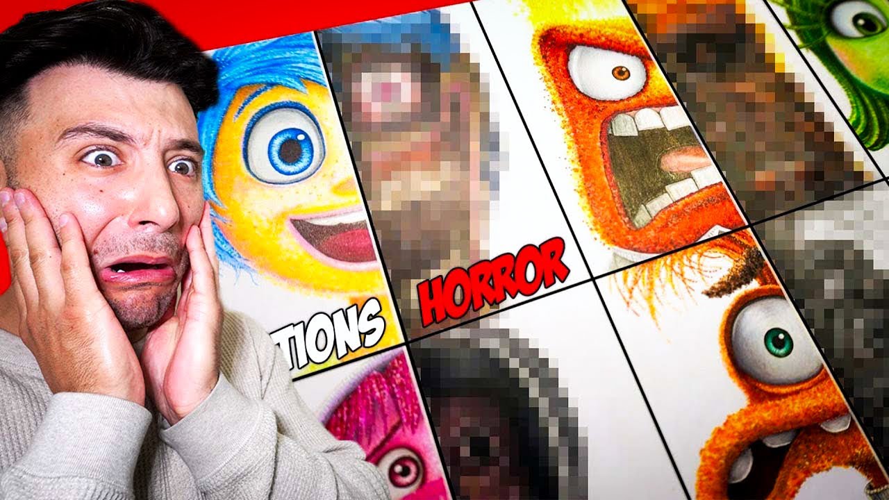 INSIDE OUT 2 EMOTIONS AS MONSTERS! (INSIDE OUT 2 SCARY ART) - YouTube