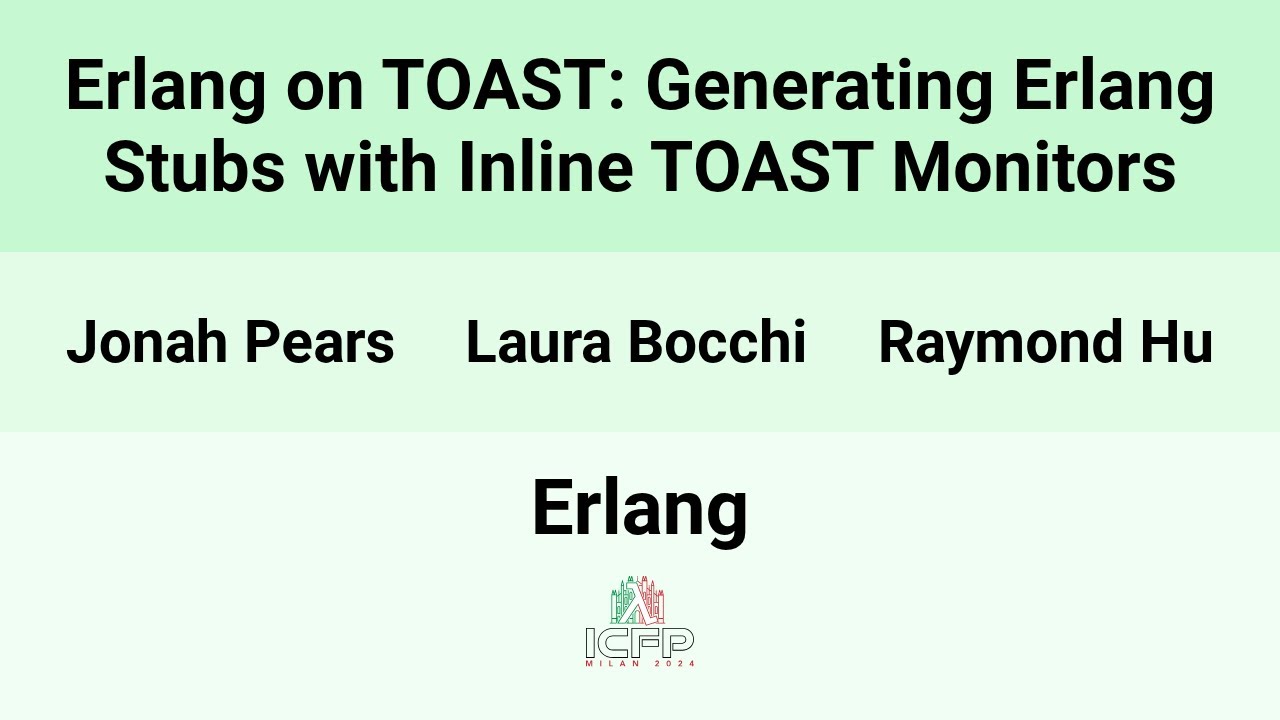 [Erlang24] Erlang on TOAST: Generating Erlang Stubs with Inline TOAST ...