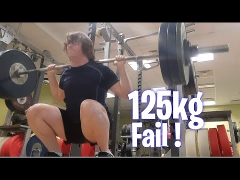 125kg/275lb Squat Fail.. - YouTube