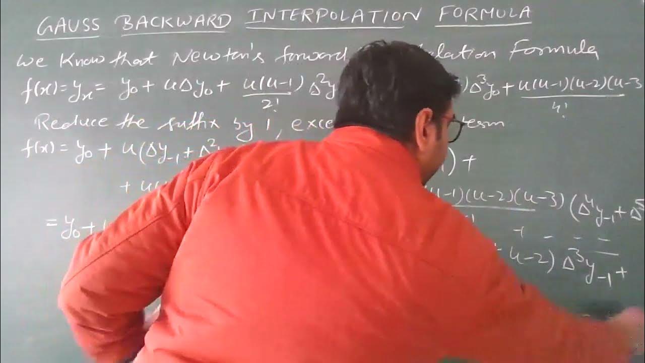 Gauss Backward Interpolation Formula - Derivation - Central Difference Formula - Numerical ...
