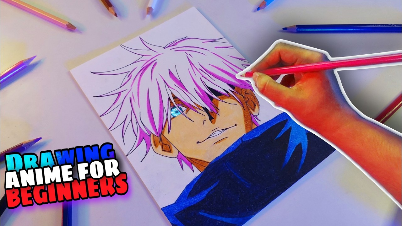 Gojo drawing step by step for beginners!! - YouTube