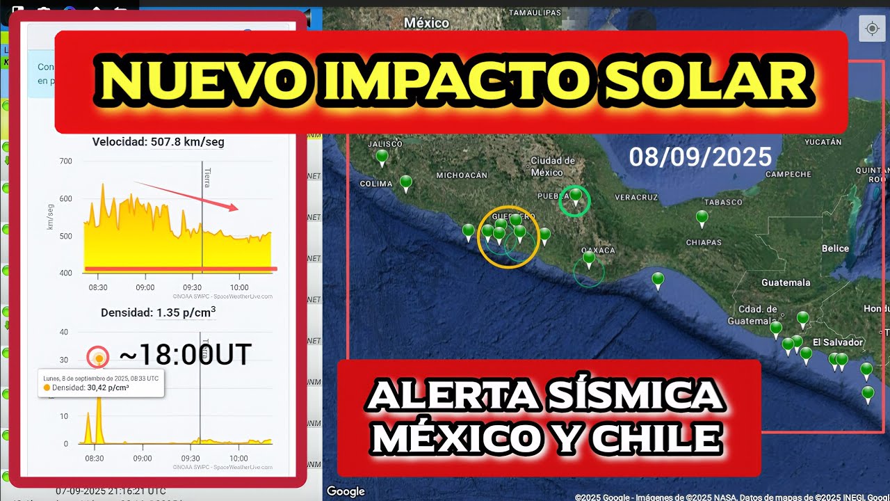 🚨NUEVO IMPACTO SOLAR | ⚠️ ALERTA SÍSMICA MÉXICO Y CHILE | INFORME SOLAR ...