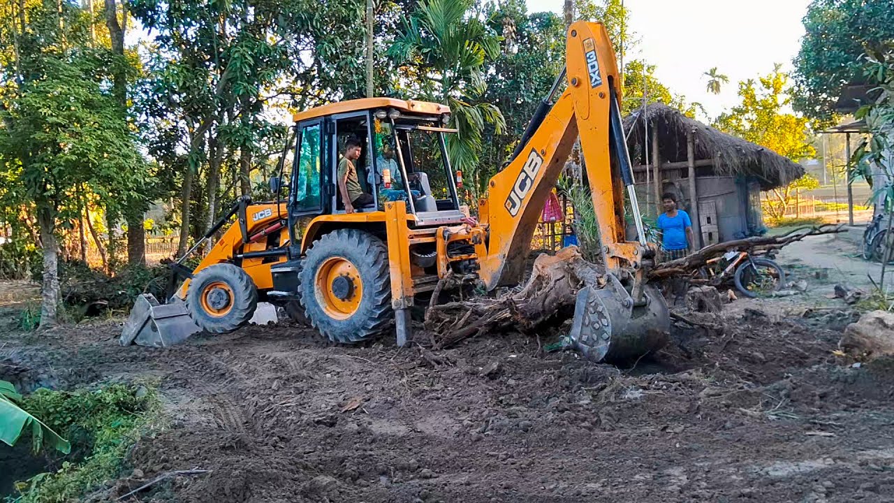 Roots Of The Trees Have Been Removed By JCB 3DX | JCB 3DX | JCB VIDEO ...