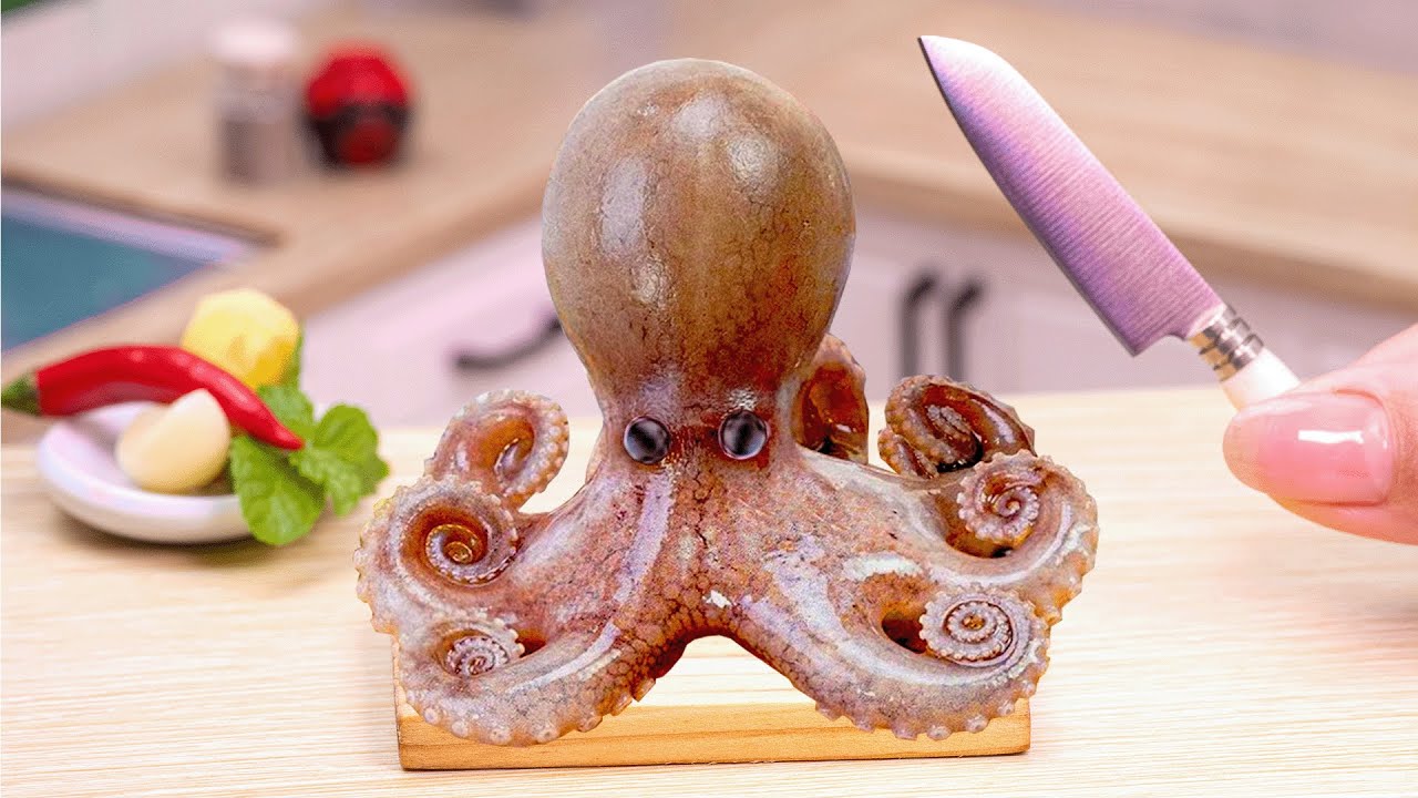 Mini Kitchen Food Challenge | Best Of Spicy Miniature Octopus Recipes ...