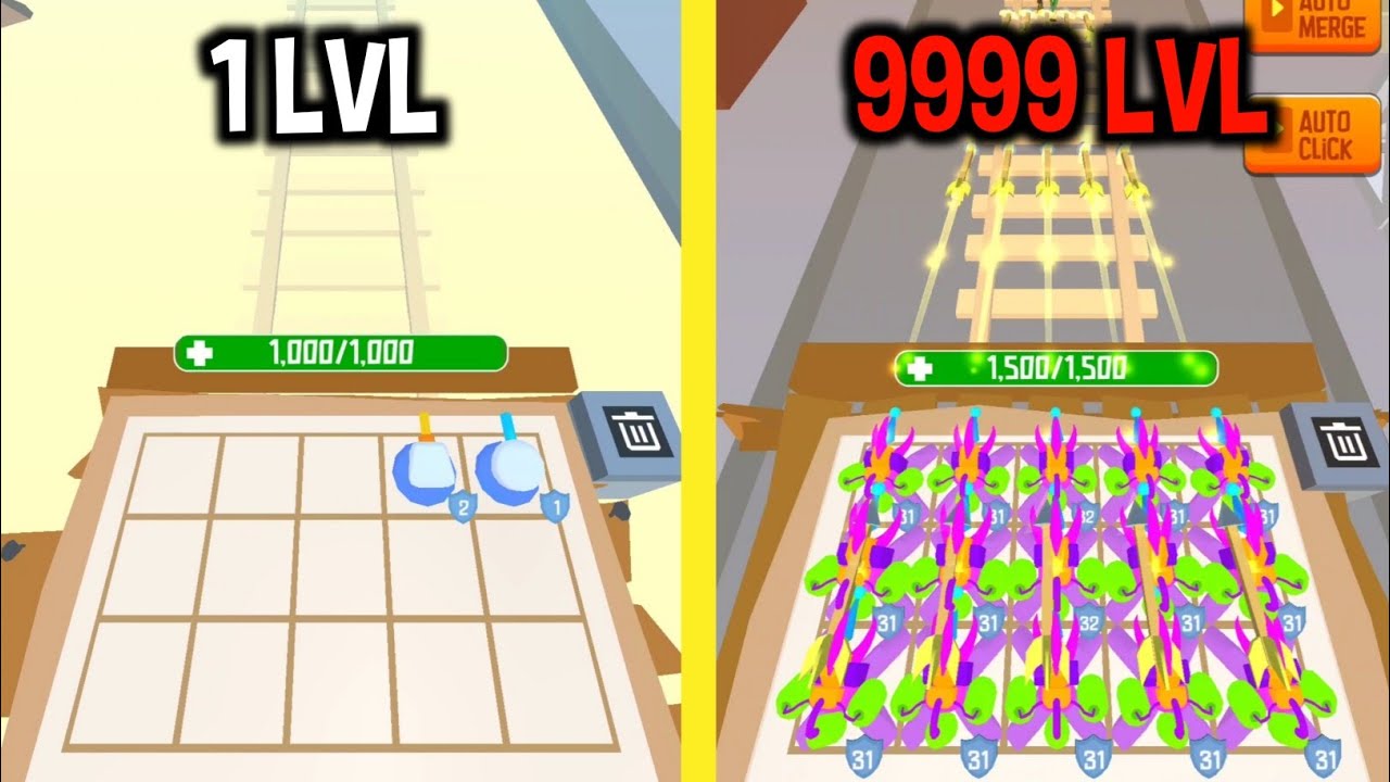 MAX LEVEL in Merge Gun Train Defence Gameplay - YouTube
