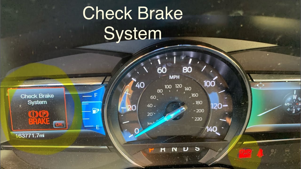 2016 Ford Explorer Check Brake System Warning light will not go away ...