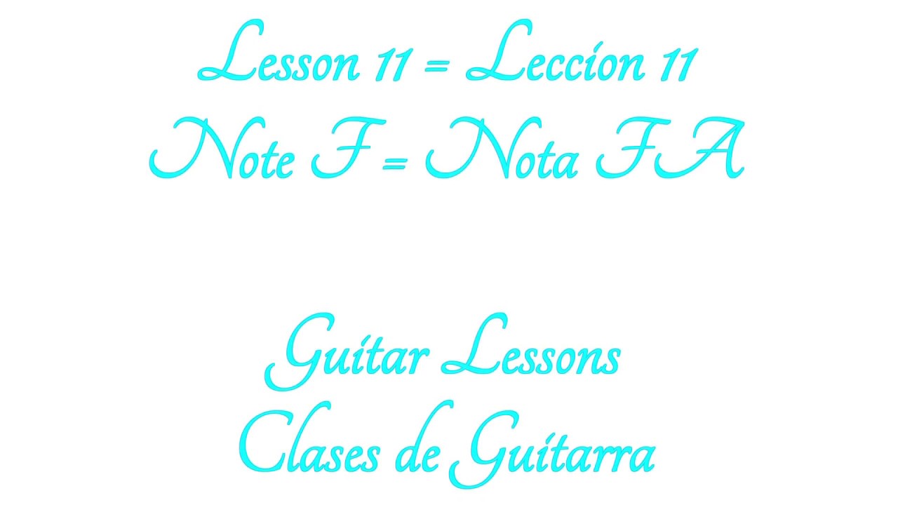 Lesson 11 - F Note - YouTube