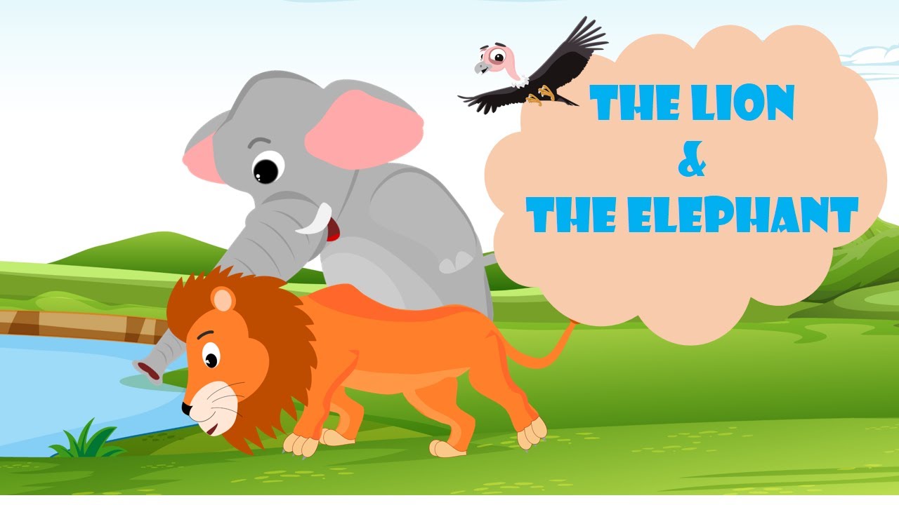 The Lion and the Elephant #thelionandtheboar #animalstories # ...