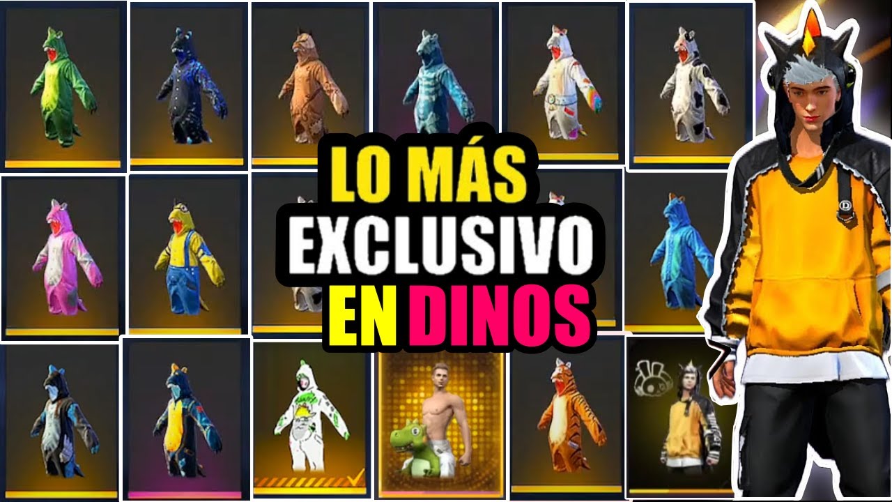 Todos los Trajes de DINOS que existen en FREEFIRE *exclusivos* 🐲 2018 ...
