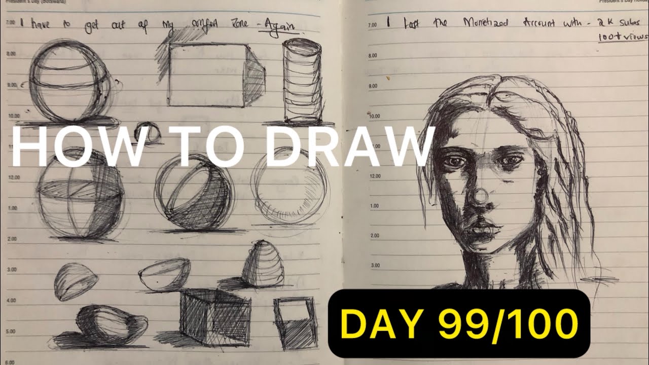 How to draw a person from amateur to expert - Day 99/100 - YouTube