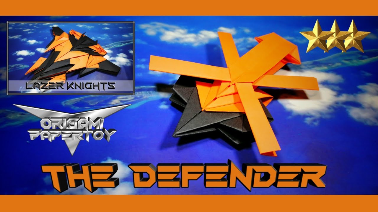 Origami Plane Papertoy - THE DEFENDER (The Five - part 5) - deyeight ...