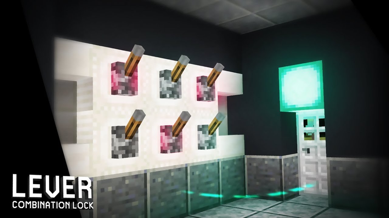 Cara Membuat Lever Combination Lock - Minecraft Indonesia 1.15 - YouTube