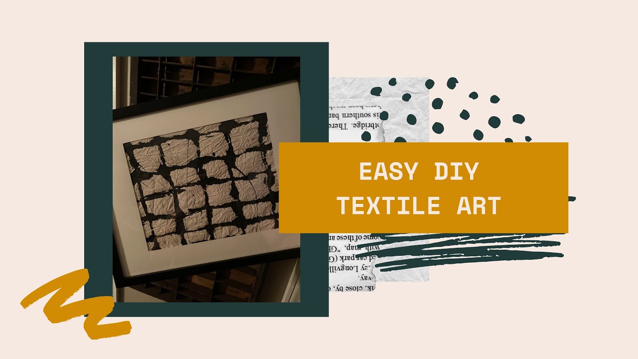 EASY DIY TEXTILE ART! - YouTube