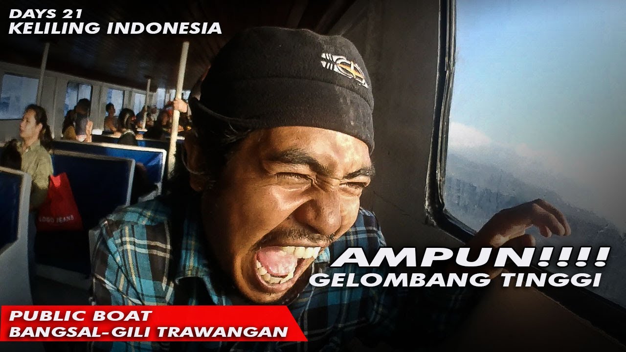 PENUMPANG PANIK GELOMBANG TINGGI KAPAL OLENG || BOAT PELABUHAN BANGSAL ...