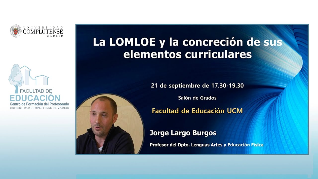 La LOMLOE y la concreción de sus elementos curriculares - YouTube