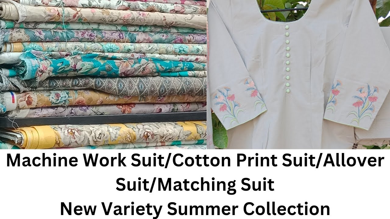 Machine Work Suit/Cotton Print Suit/Allover Suit/Matching Suit👌New ...