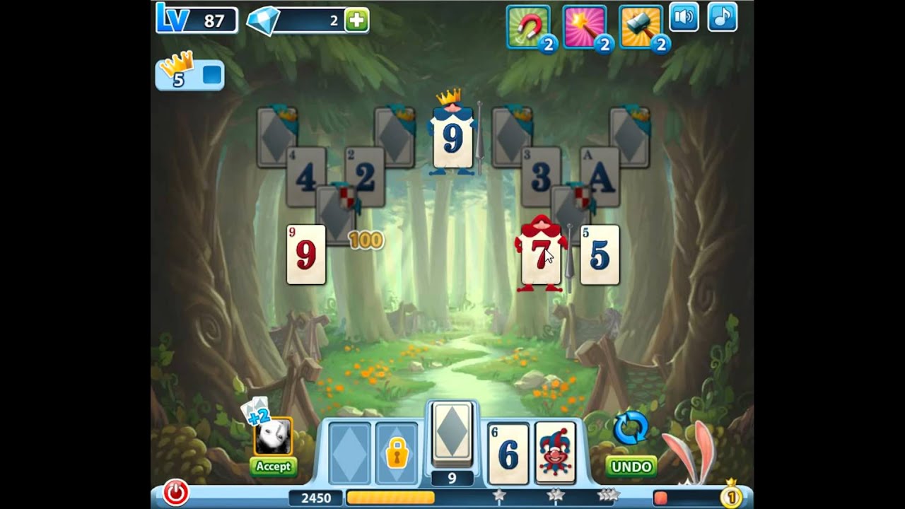 Solitaire in Wonderland Level 87 - YouTube