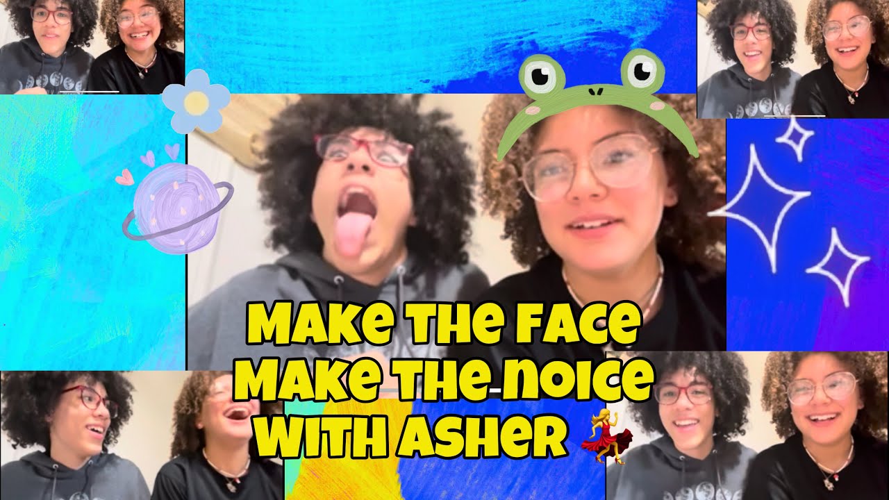 Make the face, make the noice game with Asher! (Channel down below ...