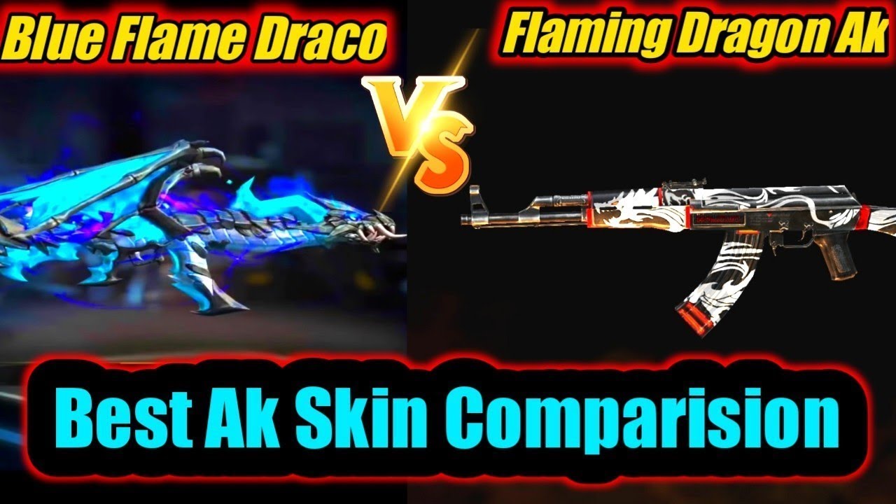 Dragon AK Vs Blue Flame Draco AK Skin Full Comparison - Best Vs Best ...