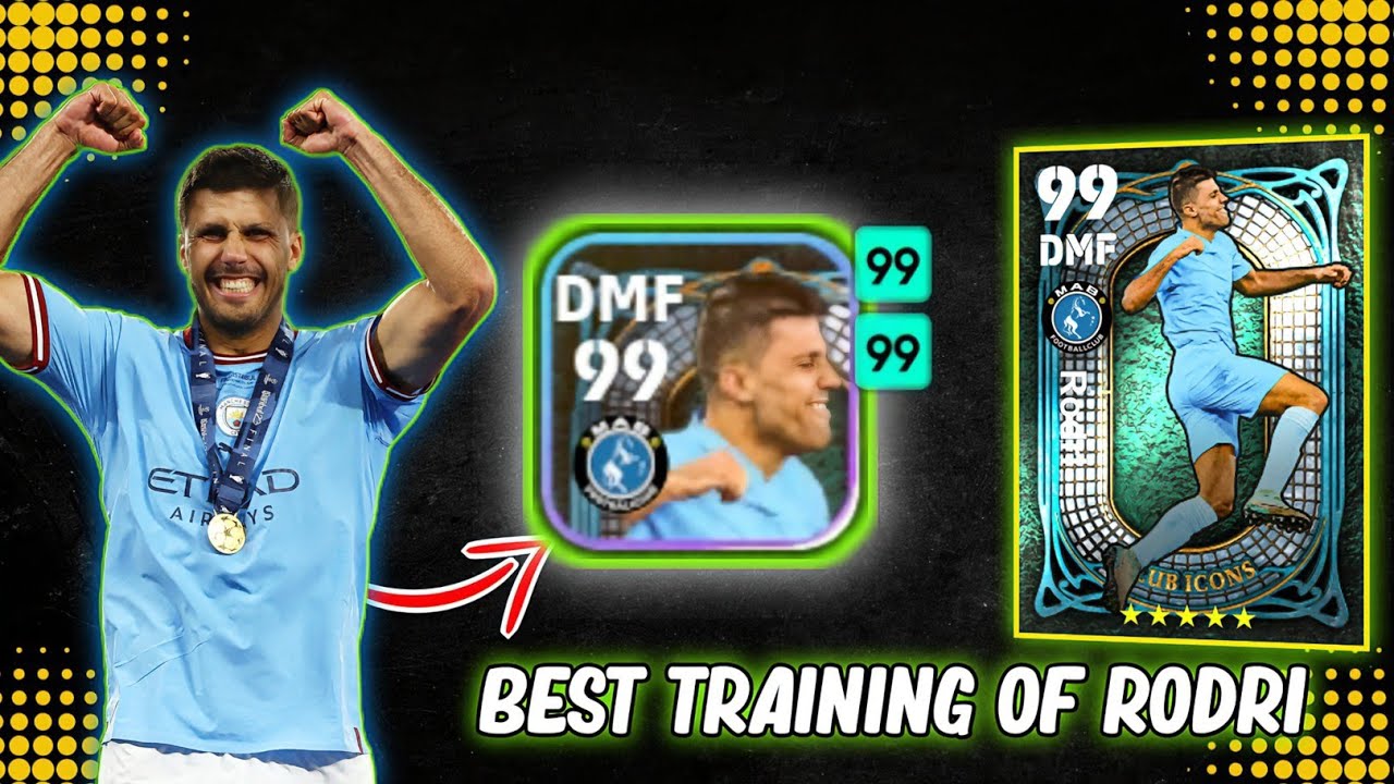Nominating 99 Rated Rodri Best Training eFootball 2024 Mobile - YouTube