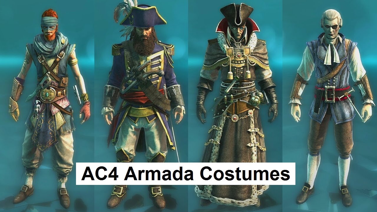AC4 Multiplayer Armada Costumes Dandy Buccaneer Blackbeard Orchid ...