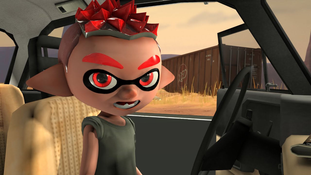 Jeremy Splatson jumps out of a car (Splatoon SFM Animation) - YouTube