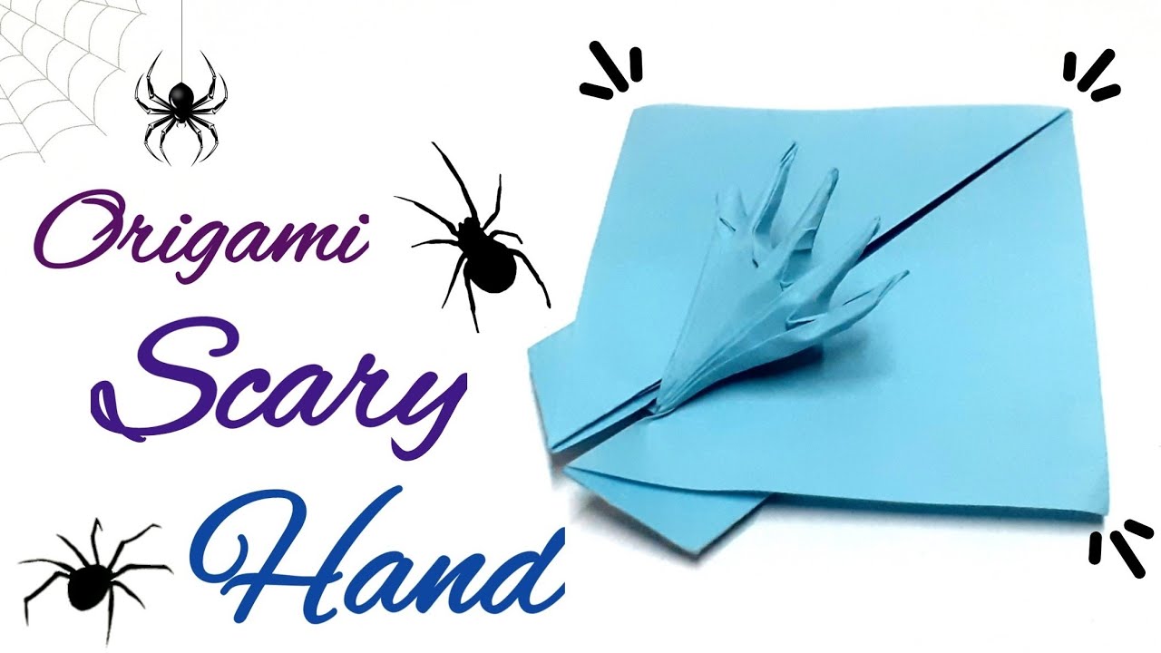 Origami Scary Hand | How to make paper scary hand coming out of grave ...