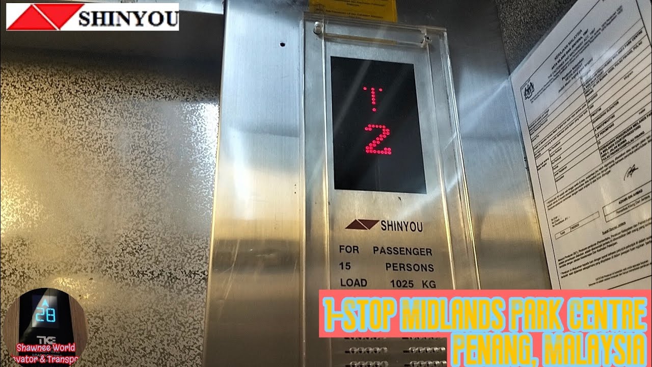 A Shinyou elevator at 1-Stop Midlands Park Centre, Pulau Tikus, Penang ...