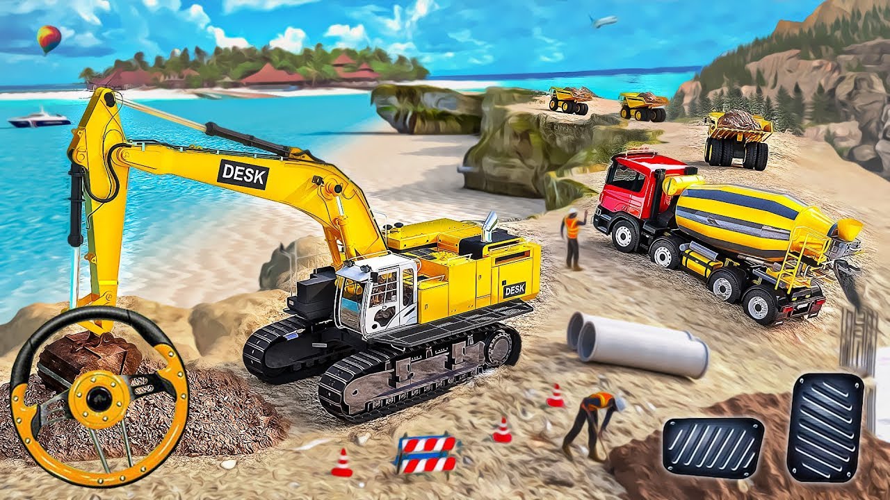 Modern City Construction Simulator - JCB Excavator Road Builder ...