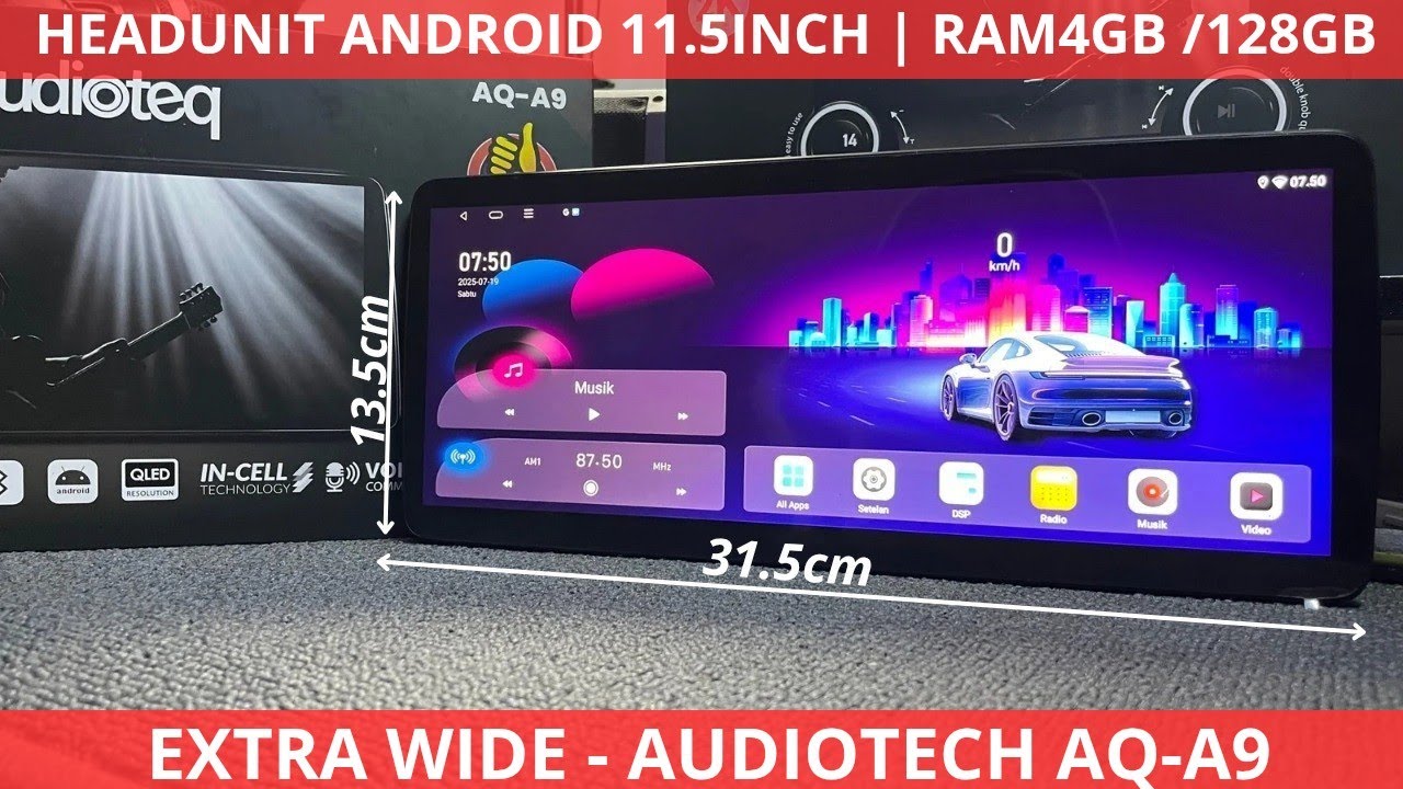 REVIEW HEADUNIT ANDROID AUDIOTEQ AQ-A9 EXTRA WIDE | REKOMENDASI ...