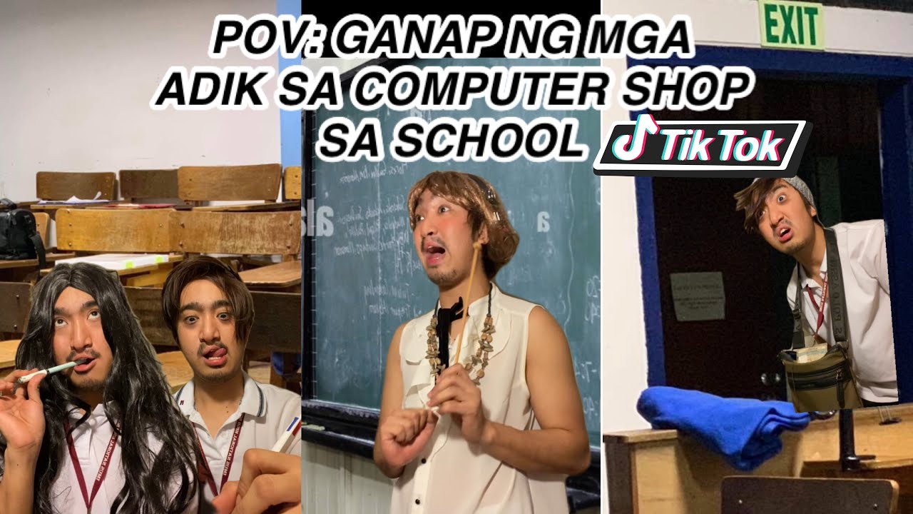 GANAP NG MGA ADIK SA COMPUTER SHOP SA SCHOOL - YouTube