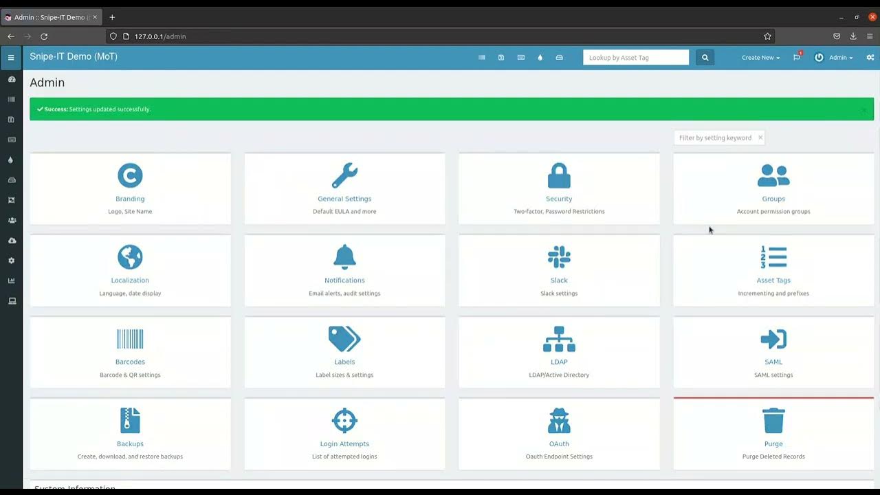 11 Assets Tag Settings - Asset management using Snipe-IT - YouTube