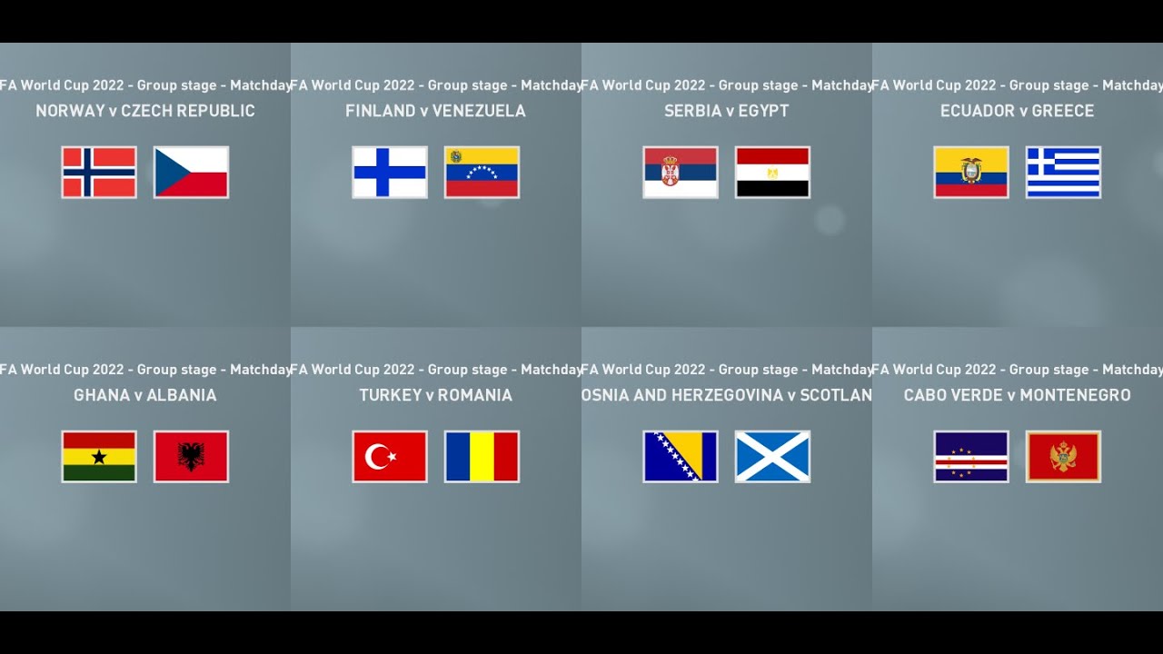 NORWAY - CZECHIA ★ FINLAND - VENEZUELA ★ ECUADOR - GREECE ★ TURKEY ...