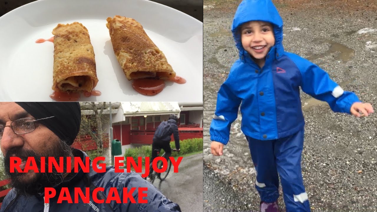Raining and pancake, barish ho rahi hai, it is drizzling - YouTube