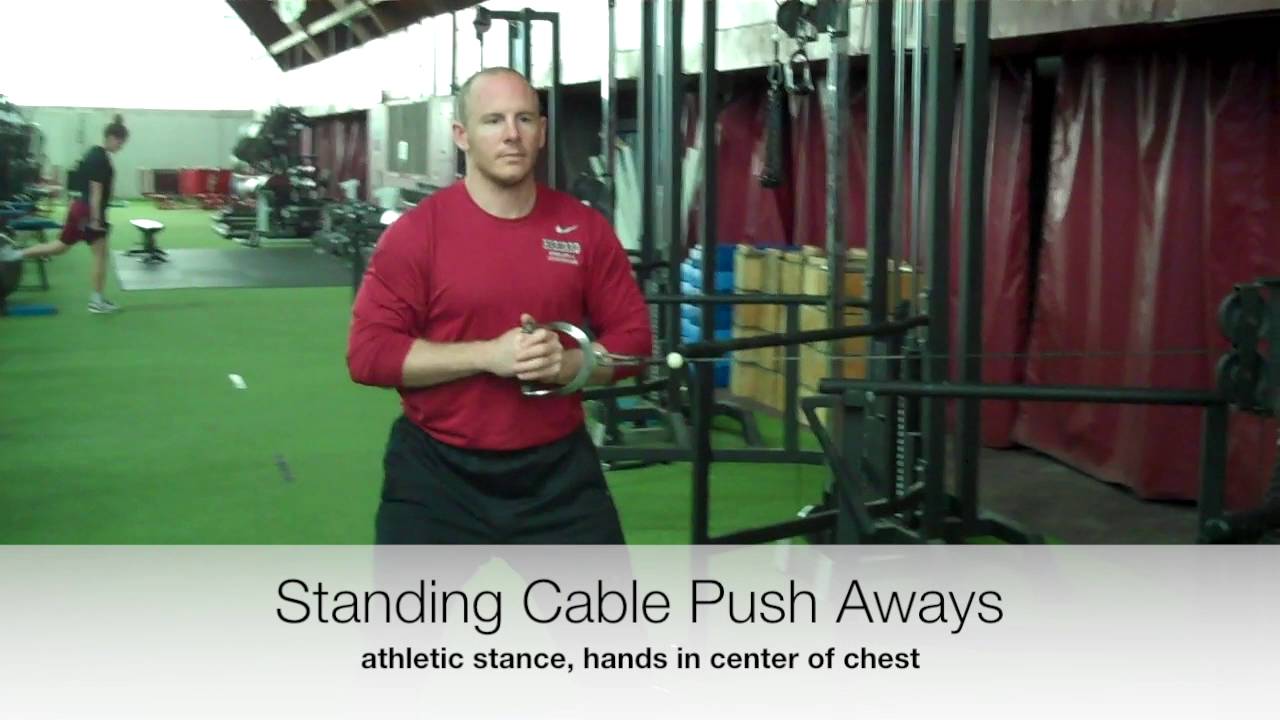 Standing Cable Push Aways - YouTube
