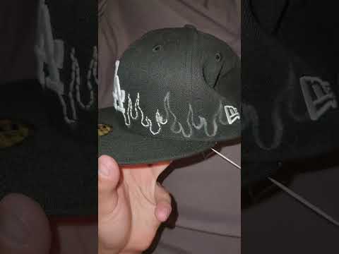 Custom flames on new era hat. Look easy but it's not if you want a hat let me know!!