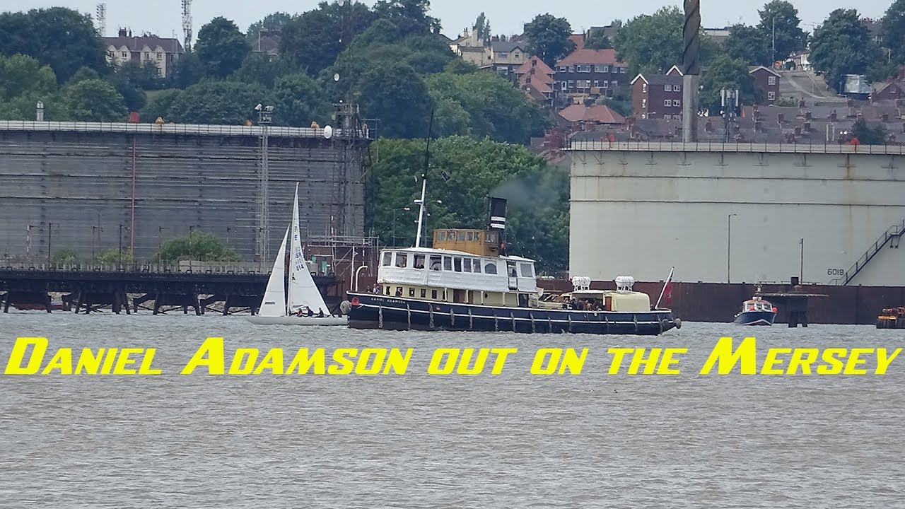 Daniel Adamson on the Mersey, Heading up river to the Sip Canal - YouTube