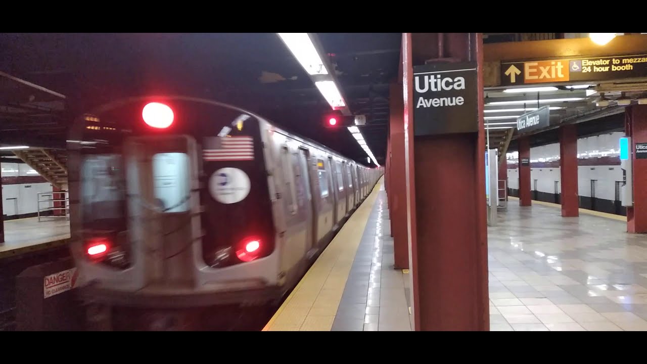 IND Fulton Street Line: 2014-16 Bombardier R179 A Train At Utica Avenue ...