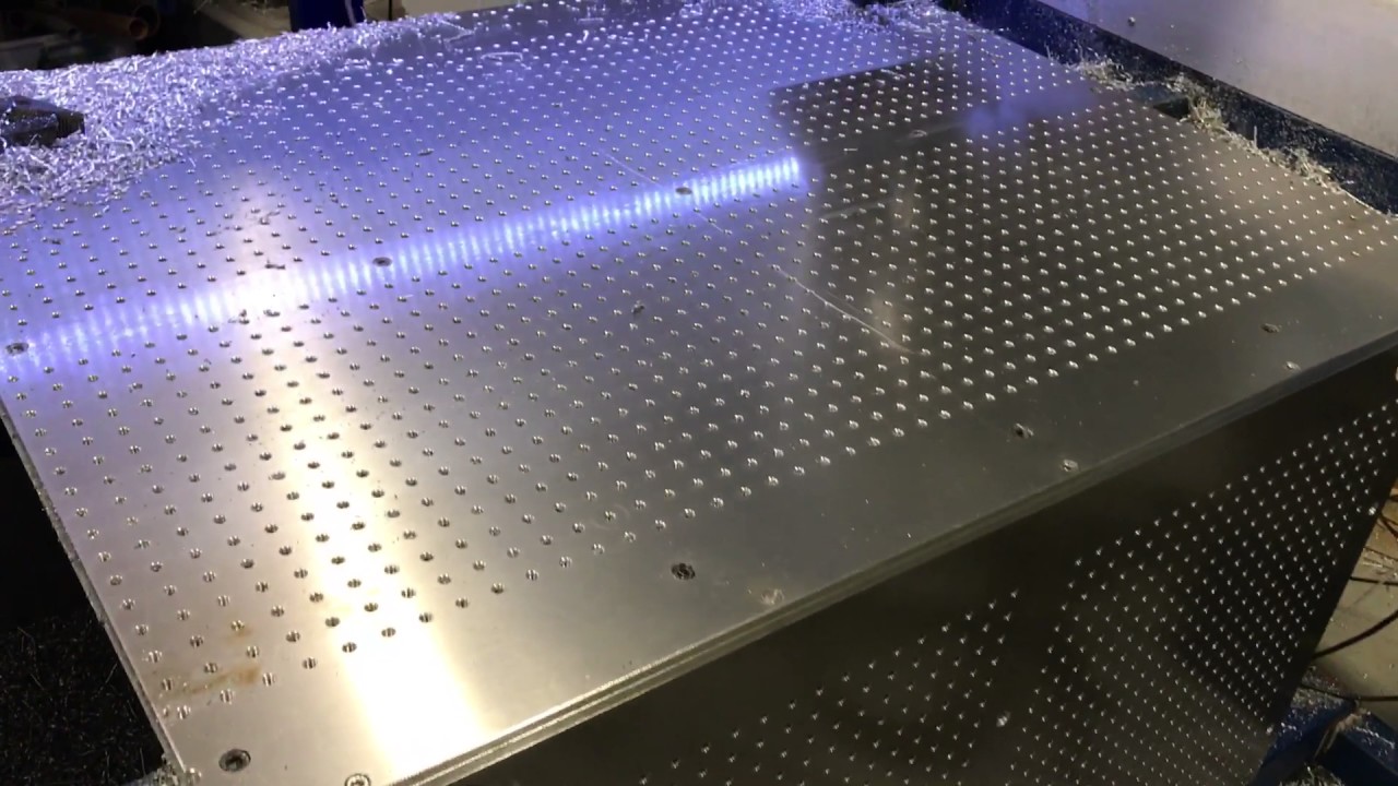 Vertical table drilled and mounted on my diy CNC router build diy - YouTube