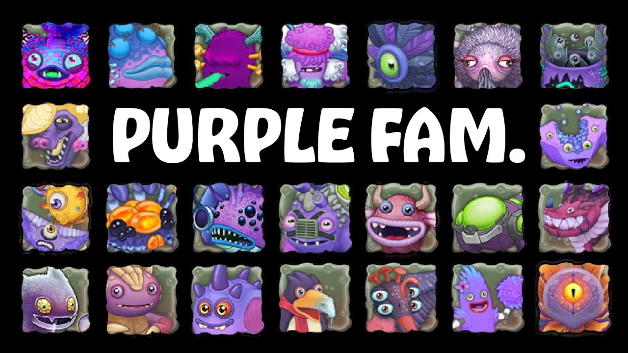 All PURPLE Monsters in My Singing Monsters | MSM - YouTube
