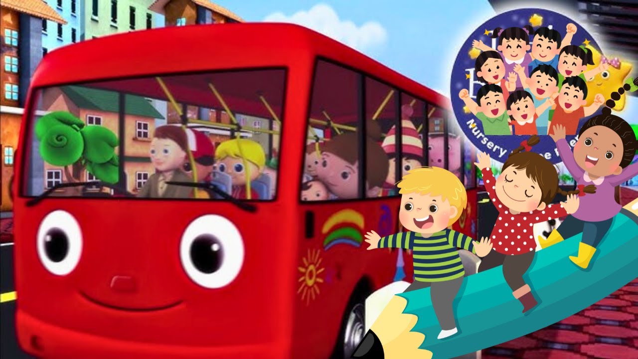 Wheels on the Bus Buckle Up Song 🚌🎶 | Pea Pea Nursery Rhymes & Kids ...